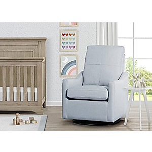 Delta Children Kenwood Glider Swivel Rocker Chair, Light Blue