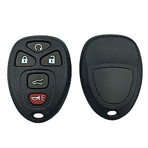Replacement Keyless Entry Remote Key Fob Shell Case with 5 Button Fit for Chevy Suburban Tahoe Traverse / GMC Acadia Yukon / Cadillac Escalade SRX/ Buick Enclave / Saturn Outlook 2007 2008 2009 2010