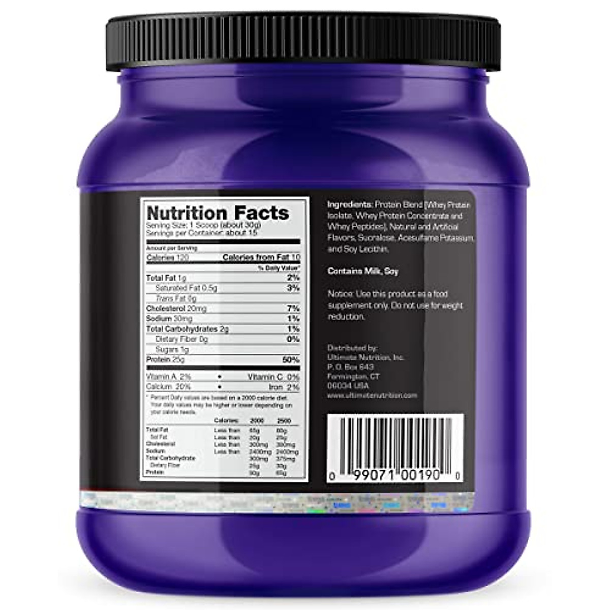 Ultimate Nutrition Prostar Whey Protein Powder, Low Carb Protein Shake with Bcaas, Blend of Whey Protein Isolate Concentrate and Peptides, 25 Grams of Protein, Keto Friendly, 1 Pound, Vanilla Crème