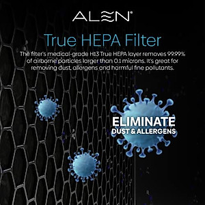 Alen Air Filter B7-Pure Replacement H13 True HEPA FIlter for BreatheSmart 75i Air Purifier - Captures Allergens, Dust, & Mold (1 Filter)