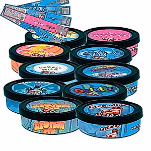 Self-Seal Cali Tin Can with Ring Lid and Labels, Side Stickers, Pressitin Stickers, Tin Tuna Can - No Tools Needed - 100ml/3.5g-20 Sets