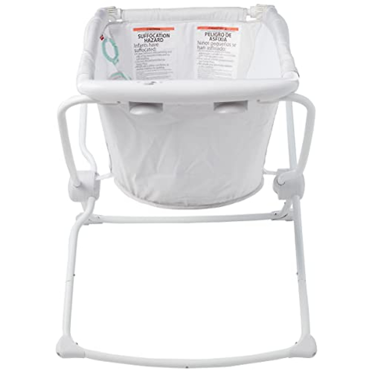 Fisher-Price Rock with Me Bassinet Color Scoops, Travel Baby Crib with Rocking Motion