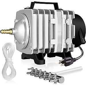 Simple Deluxe Commercial Air Pump 1030GPH, 35W, 65L/min 6 Outlet for Aquarium and Hydroponic Systems, Silver