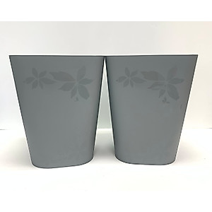 Mintra Home Trash Bins (Grey, 12 Liter (3 Gallon) - 2 Pack)
