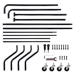 Ejoyous Clothes Garment Rack, Rolling Clothing Hanging Rack Commercial Grade Steel Clothes Rail Display Stand Storage Organizer on Wheel with Bottom Shelf for Home Living Room Bedroom