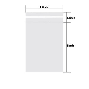 Keoferlo 3½ x 5-inch Small Cookie Cellophane Bags Self Adhesive Sealing Cellophane Bags Clear Resealable Celophan Treat Goodie Bags for Cookie Candy (200ct)