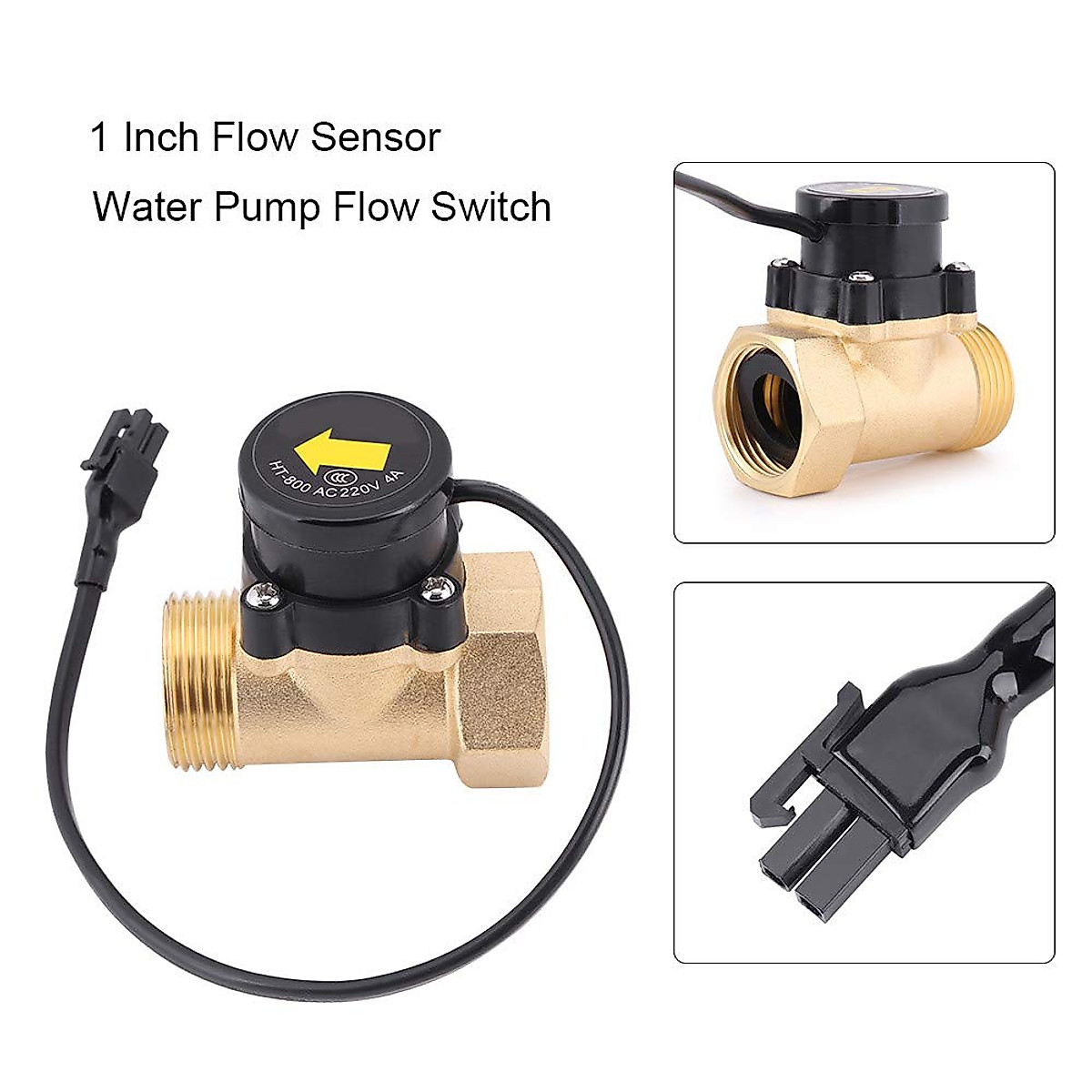 Water Sensor Switch, HT-800 G1 Thread 220V Sensor Automatic Control Switch for Low Pressure Area Family