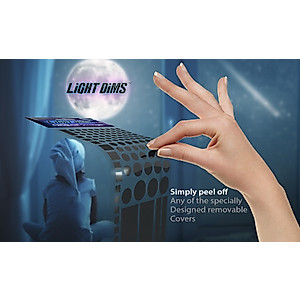 LightDims Original Strength Light Dimmer LED Covers (2 Sheets) Shapes & Uncut Sheet for Electronics & Appliances & More. Professional Retail Packaging