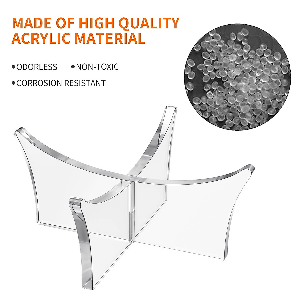 CANIPHA Acrylic Ball Stand Holder,Ball Display Stand for Football Basketball Soccer Ball Holder,Rugby Ball Volleyball Sports Ball Storage Rack,Trophy Autograph Memorabilia Display Cases(Clear,3 Pcs)