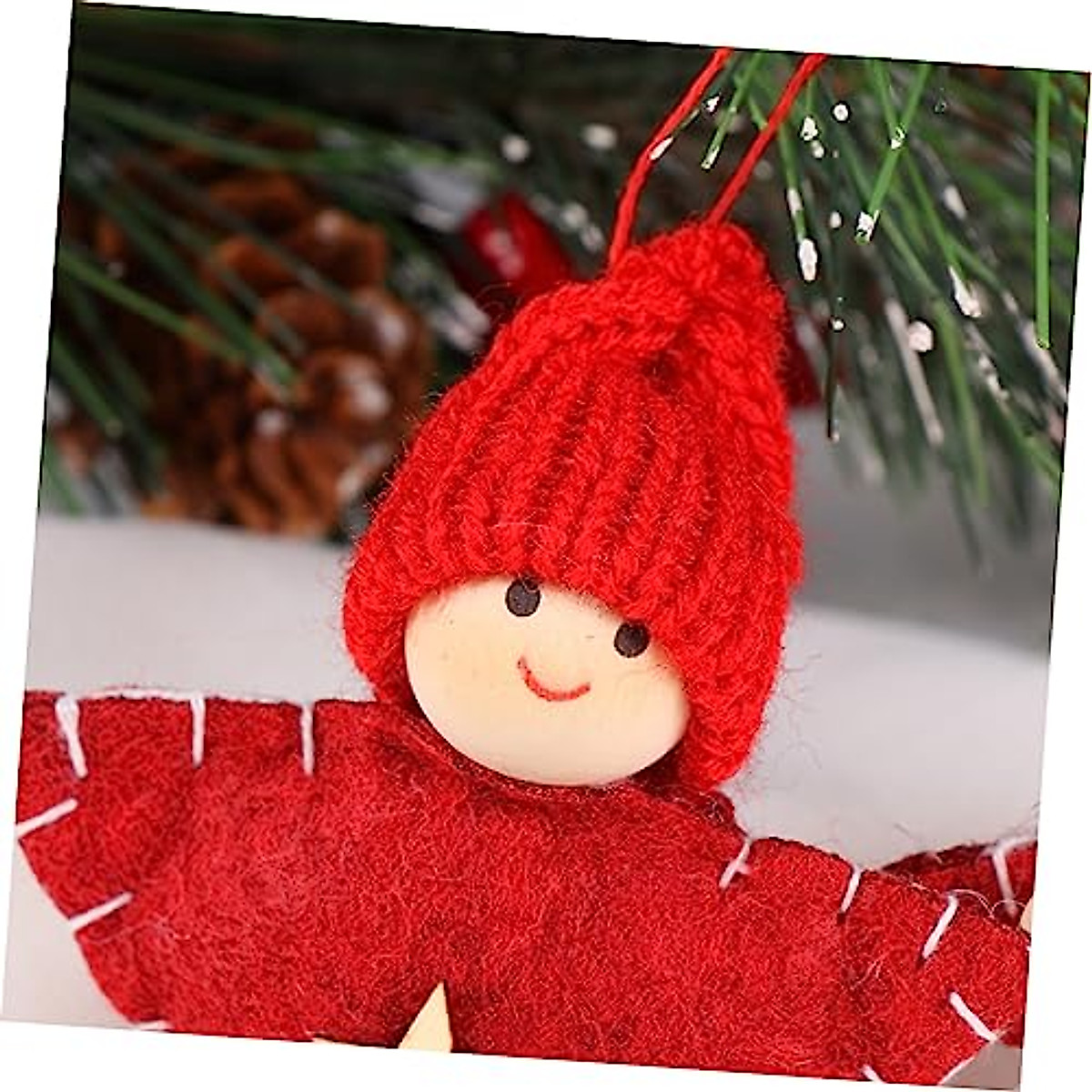BESPORTBLE 1 Pair Plush Doll Christmas Tree Decorations Christmas Decorations Santa Claud Doll Pendant Christmas Ball Ornaments Xmas Hanging Christmas Felt Ornament Christmas Pendants Log