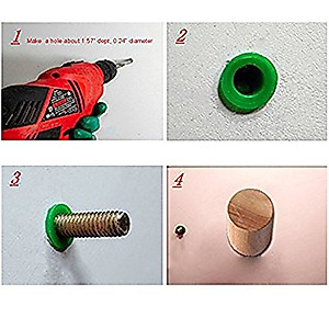 OLizee® 2 Pack Water Drop Shaped Minimalist Design Decorative Wall Mounted Wooden Coat Hat Hanger Hook(White)