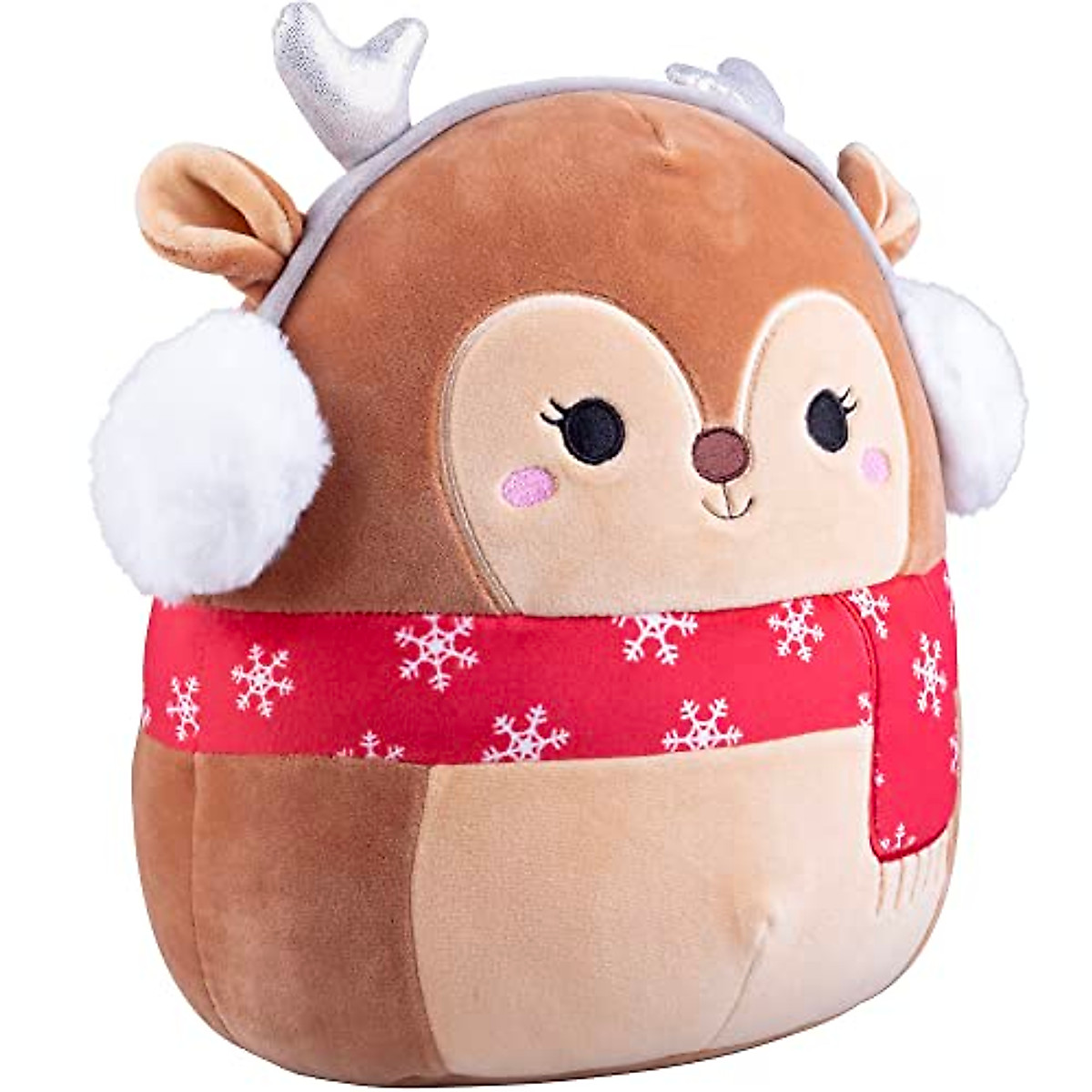 Squishmallows Original 10-Inch Darla The Fawn - Official Jazwares Winter Plush - Collectible Soft & Squishy Deer Stuffed Animal Toy - Add to Your Squad - Gift for Kids, Girls & Boys
