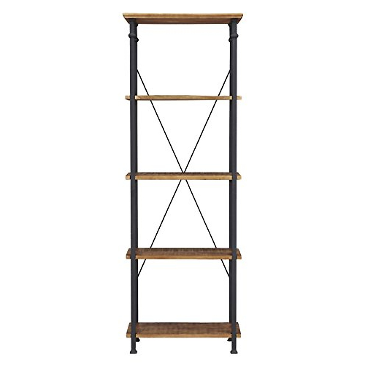 Homelegance Factory 4-Teir Bookcase, Rustic Brown