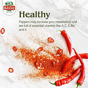 BASSO 1904 - Spicy Chili Oil, Infused Premium Extra Virgin Olive Oil, 8.5 Fl Oz (250 ml), Drizzle, Cooking, Dipping, Dressing, and Tasting