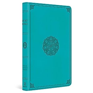 ESV Large Print Value Thinline Bible (TruTone, Turquoise, Emblem Design)