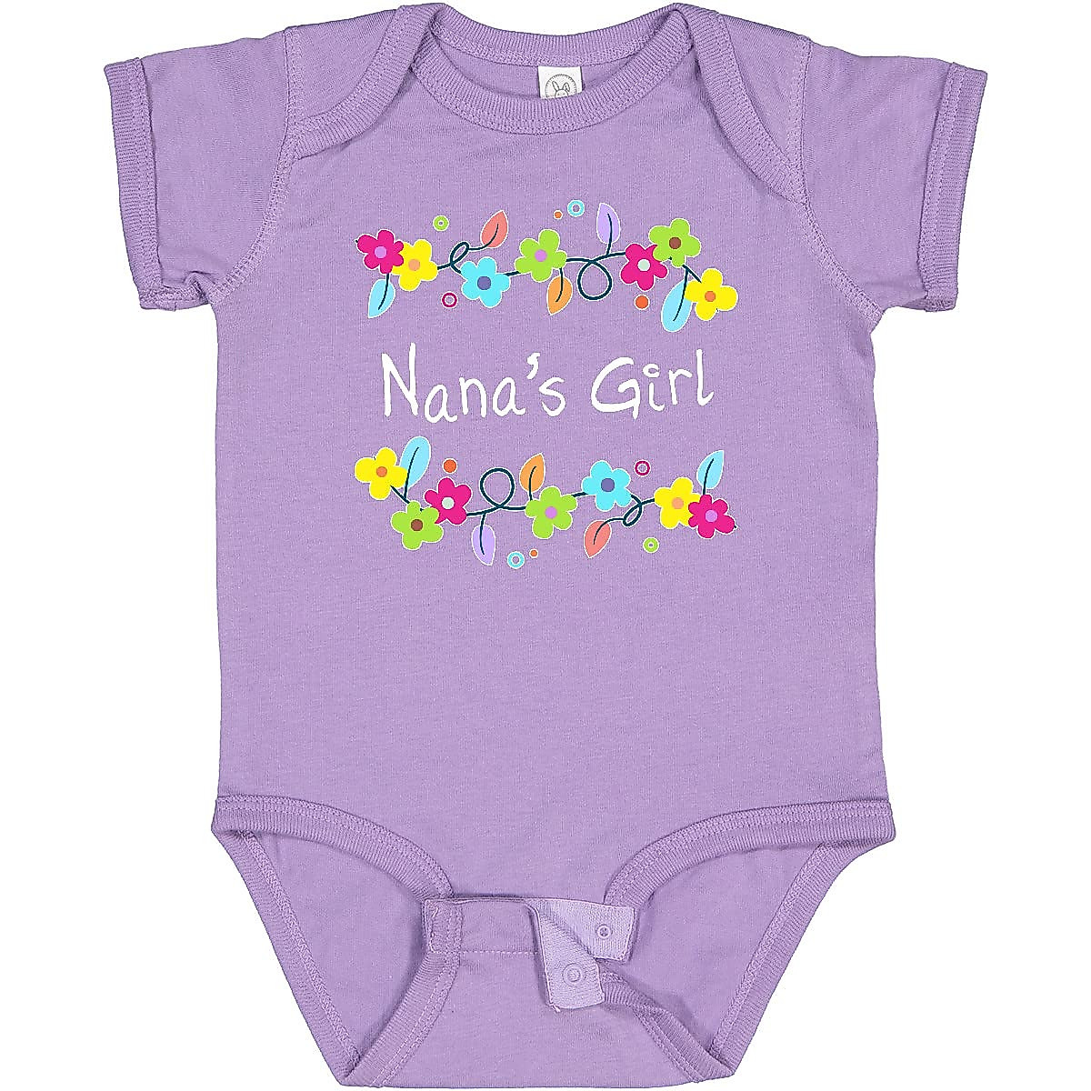inktastic Nanas Girl- Bright Flowers Baby Bodysuit 6 Months Lavender 30a26