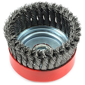 Forney 72756 6-Inch by 5/8-11 Knotted Cup Brush .020 Carbon Steel