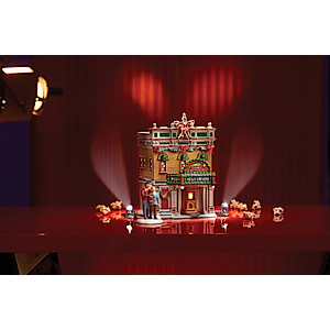 Department 56 Village Collection Accessories Movie Premiere Lamps Lit Figurine Set, 4.5 Inch, Silver
