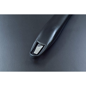 Seki Japan Hand Held Manual Can Opener, Heavy Duty Stainless Steel Bottle Opener, 4.3" Black Plastic Handle for Right-handed