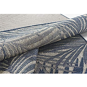 Momeni Riviera Transitional Indoor/Outdoor Area Rug, Blue, 2' X 3'