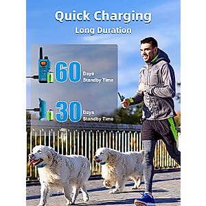 Bousnic Dog Training Collar with Remote - 4000ft Waterproof Dog Shock Collars 2 Dogs for Large Medium Small Dogs Rechargeable E Collars for Dogs Training with Beep Vibration Humane Shock(1-16) Mode