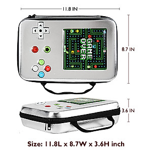 SOOCUTE Insulated Lunch Box Kids Lunch Bag Set, Game On Boys Lunchbox With 3 Compartment Bento Box Freezable Ice Pack Water Bottle Silicon Cap Salad Container, Toddler School Supplies Lunch Kit