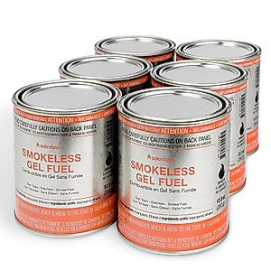 Solo Stove Pure Gel Fuel Can, Made in The USA Bioethanol Fuel for Indoor/Outdoor Use, Perfect for Making Smores, Tabletop Fire Pit, Clean-Burning and Smoke-Free (13 oz. - Pack of 6)