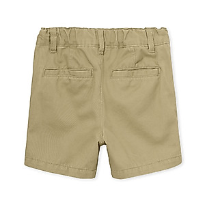 The Children's Place Baby Boys' and Toddler Stretch Chino Shorts, Black/Fin Gray/Flax 3-Pack, 9-12 Months