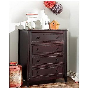 Sorelle Furniture Berkley Baby Dresser – Dresser for Nursery, Kids Bedroom Furniture, Dresser Drawers, Nightstand for Child’s Room with Drawers, Nursery Furniture for Infant-Espresso