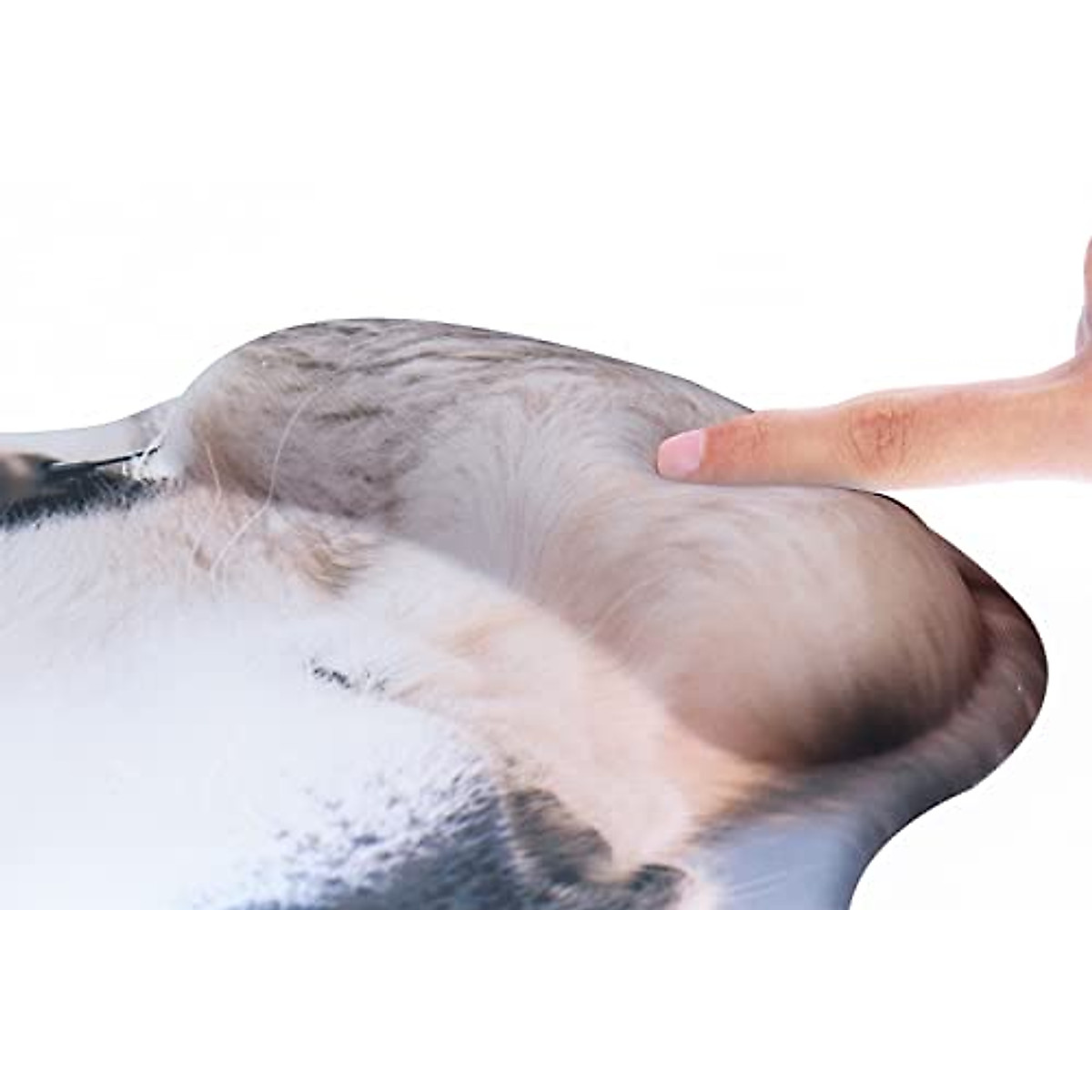 VEELAM Ergonomic Mouse Pad with Wrist Support Rest, Round Shape Funny Dog,Grey