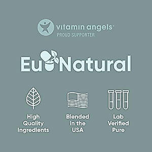 Eu Natural Vitality Adrenal Support, Cortisol Manager, Fatigue Fighter – Healthy Cortisol, Focused Energy – Ashwagandha, Magnesium, L-Tyrosine – 60 Vegetarian Soft Capsules