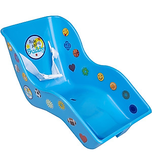 The Original Stuffed Animal and Doll Bicycle Seat (Blue)- Bike Attachment Accessory for American Girl & All 18-22" Dolls & Stuffed Animals- Decorate Yourself Decals Gift Compatible with American Girl