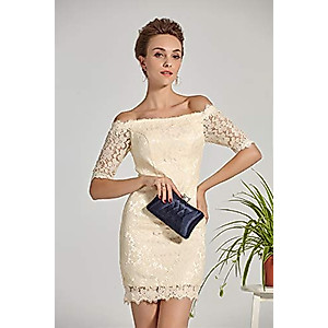 Ro Rox Francesca Retro Vintage Crystal Evening Prom Party Box Clutch Handbag Bag - Pink