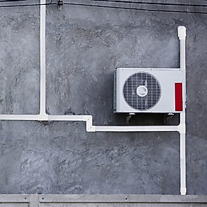 PATIKIL 5" PVC Decorative Line Cover, 90°Elbow Tubing Parts Accessories for Air Conditioner Central AC Heat Pump, White