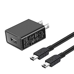 TPLTECH Power Charger for TI-84 Plus CE Graphing Calculator,TI 84 Plus C Silver Edition Calculator AC Adapter-2PCS 5Ft Charging Cable