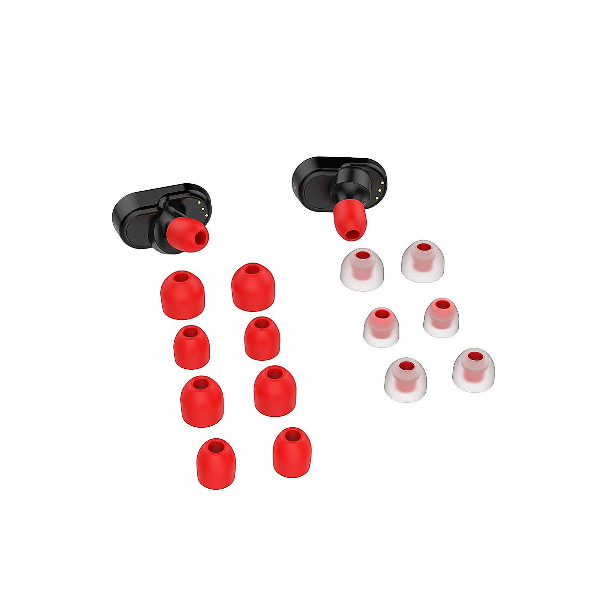 FitTurn Eartips Compatible with Sony WF-1000XM4/WF-1000XM3 Headphone -Replacement Eartips Earhooks Kit Pairs Silicone Earbud Tips Earhooks Fit for Sony WF-1000XM4/WF-1000XM3