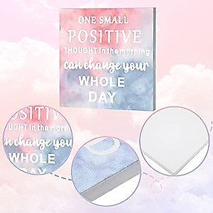 2 Pieces Stay Humble Wooden Be Kind Box Sign Positive Motivational Desk Decor Inspirational Quotes Office Women Desk Cubicle Decor Kitchen Decor for Christmas Gift Bathroom Accessories (Pink Blue)