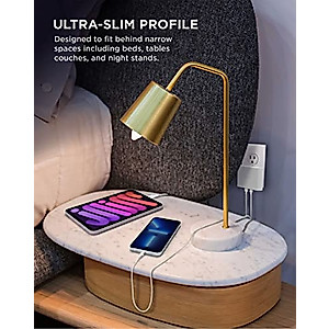 iHome Multiport USB-C Charger : AC Pro 2-Port Flat USB C Charger Block, Double USB C Wall Charger, Fast Charging Compatible USB-C Wall Charger (White)