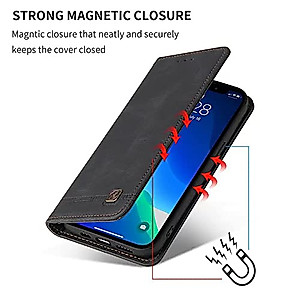 iPhone 13 Pro Max Case, iPhone 13 Pro Max 6.7 inch Wallet Flip Case with [Shockproof TPU Interior Case] Credit Card Holder, PU Flip Folio Book Full Body Protection iPhone 13 Pro Max Wallet, Black
