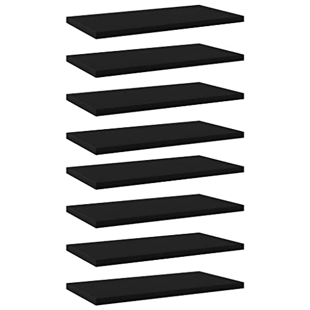 QZZCED Bookshelf Boards, Storage Racks, Display Racks, Floating Shelves,Display Racks for bookcases, Living Room, Bathroom, Kitchen, officeBookshelf Boards 8 pcs Black 15.7"x7.9"x0.6" Chipboard