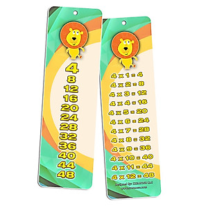 Times Tables and Skip Counting Chart Cards (6 Sets) - Daily Math Practice - Cool Math Gifts - Math Help for Kids - Multiplication and Skip Count Made Easy - Back to School Supplies