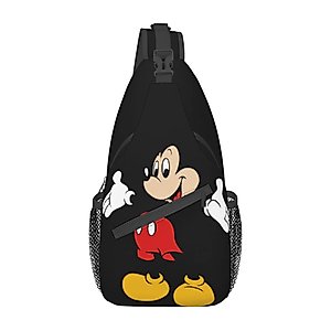 Grehge ute Anime Cartoon Sling Bag Crossbody Backpack Shoulder Bag Lightweight Waterproof Chest Bag For Sports Outdoor Trave -F25