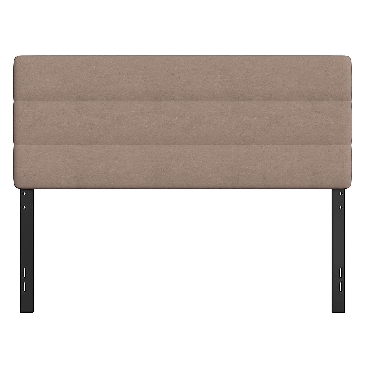 Flash Furniture Paxton Upholstered Headboard - Channel Stitched Taupe Fabric Upholstery - Queen - Adjustable Height from 44.5" to 57.25" From Floor