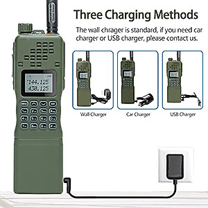 2 Pack Baofeng AR-152 Ham Radio 10W Long Range Rechargeable Handheld Military Grade Two Way Radio with Tactical Antenna and Programming Cable walkie talkies Full Set
