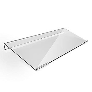 KOTEMON Mini Computer Keyboard Stand-11.8'' x 5.1''-Small Computer Keyboard Tray Acrylic Keyboard Holder for 78 Keys Universal Compact Keyboard, with White Silicone Strip, Clear