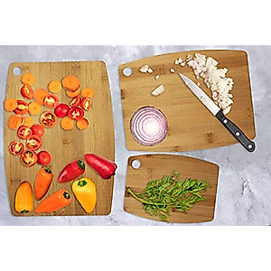 MRKT FINDS 3PK Bamboo Cutting Board, Kitchen Chopping Board, Heavy Duty Serving Tray, Ak426