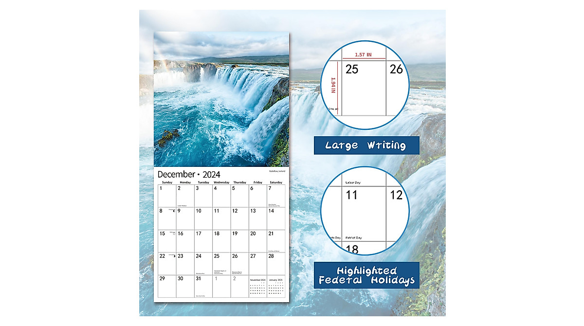 2024-2025 Wall Calendar - Organize with Nature's Beauty