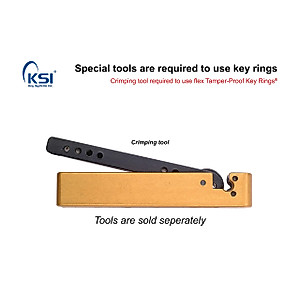 Key Systems, "Tamper Proof Key Ring - Flex 1"" Dia. (3 cm) 10 Pack", Silver