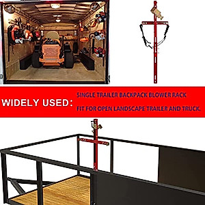 ELITEWILL Trailer Backpack Blower Holder Rack Compatible with Open and Enclosed Lawn Landscape Trailers Trucks - 1 Pack Backpack Blower