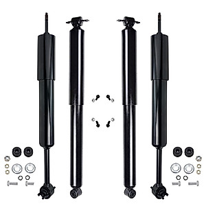 Detroit Axle - 4WD Shock Absorbers for 1995-2001 Explorer Mercury Mountaineer, 2001-2005 Ford Explorer Sport Trac, 4 Complete Shock Absorber Assembly Front and Rear Replacement